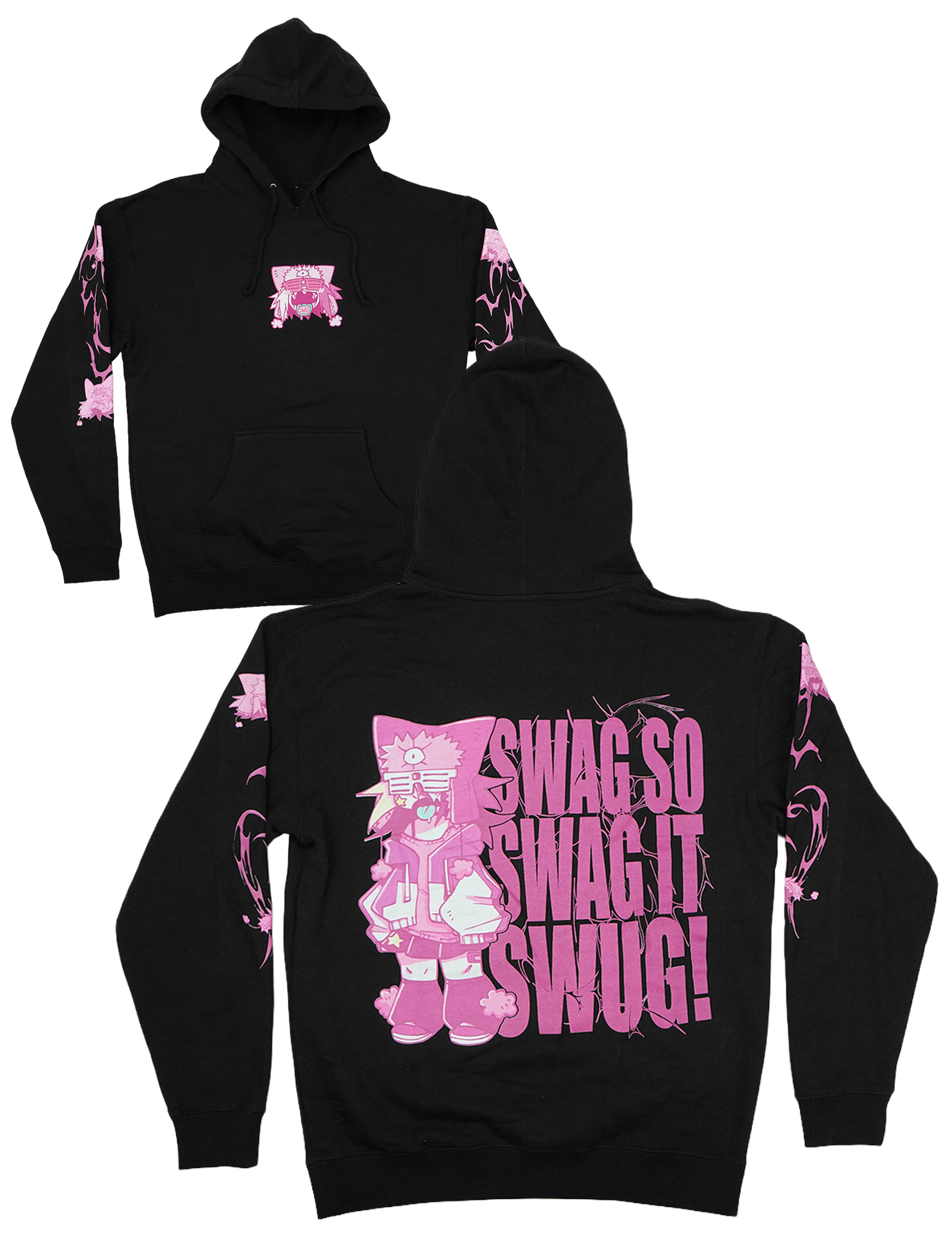 SWUG EMBROIDERED HOODIE (BLACK) – ISSBROKIE
